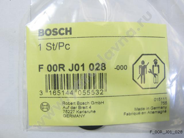F 00R J01 028 Кольцо O-сечение BOSCH Ярославна - топливная аппаратура ...